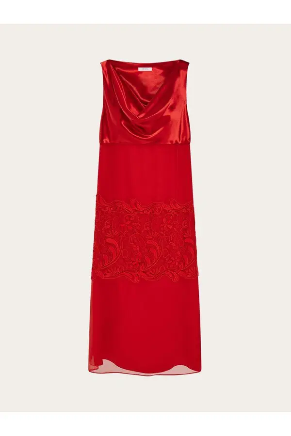 FERRAGAMO Silk Drape Dress
