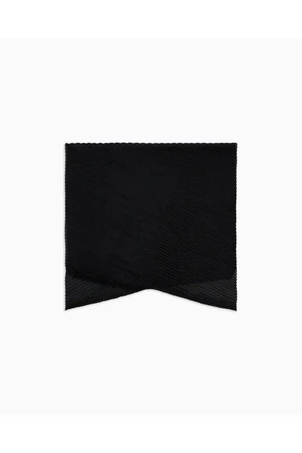 Emporio Armani Pleated Stole - Black