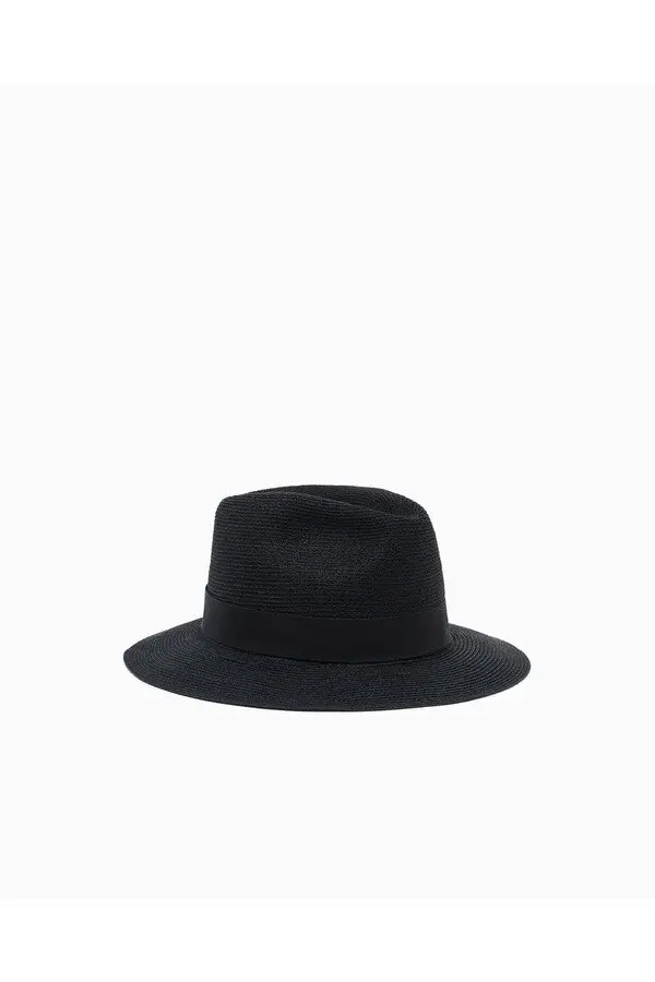 Giorgio Armani Hemp And Cotton Hat - Black