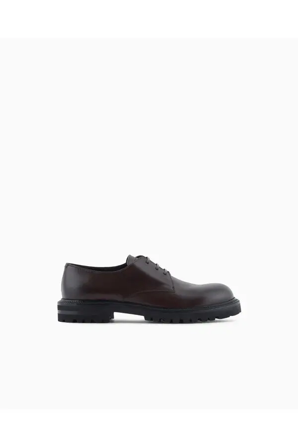 Giorgio Armani Nappa Calfskin Derby Shoes - Natural