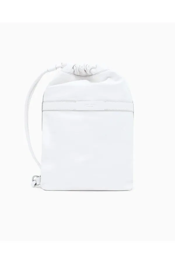 Giorgio Armani Nappa Leather Crossbody Bag - White