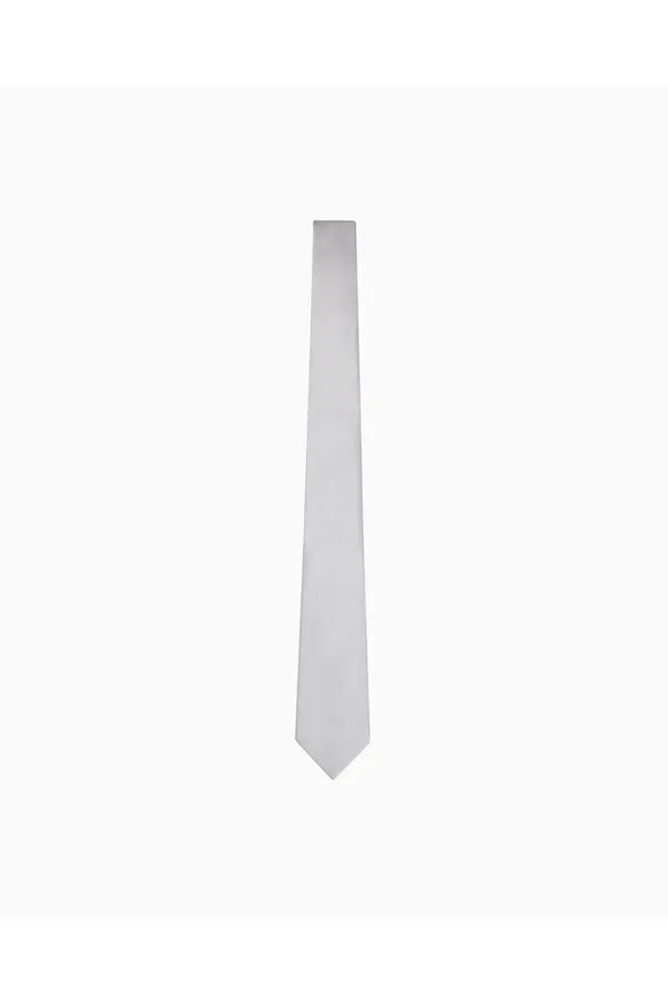 Giorgio Armani Pure Silk Neck Tie - Silver