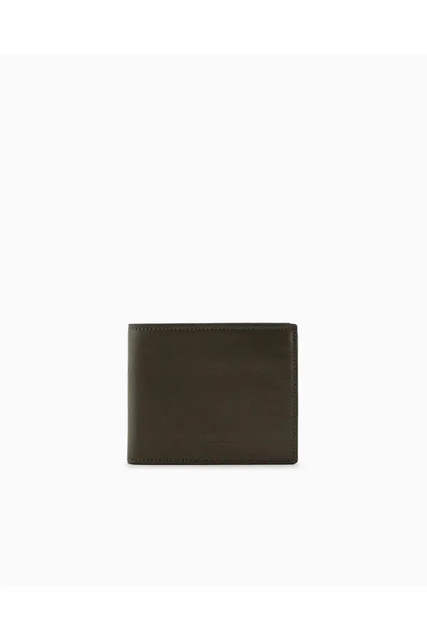 Giorgio Armani Nappa-leather Bifold Wallet - Green