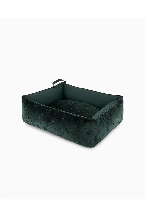 Giorgio Armani Poldo X Dog Bed In Monogram Jacquard Velvet - Green