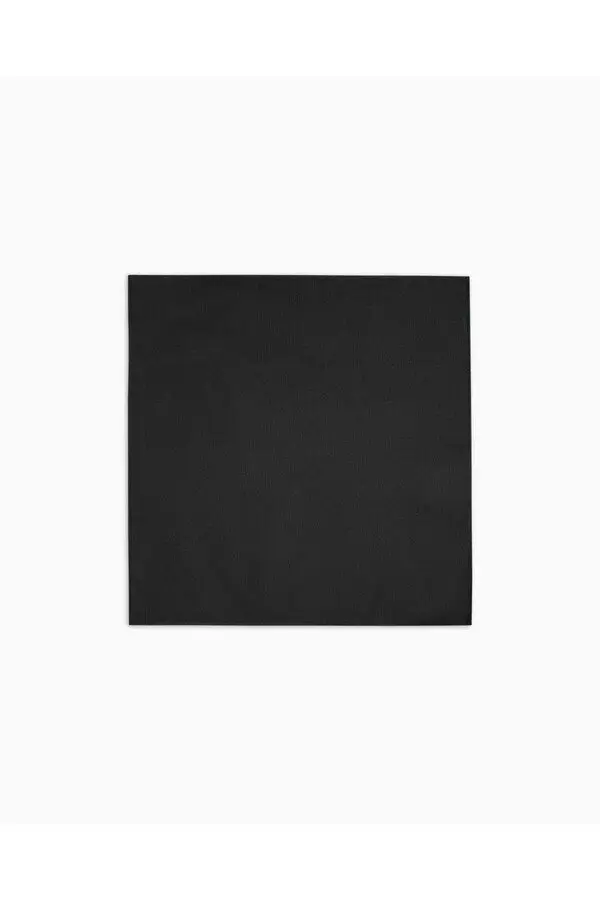 Giorgio Armani Silk Pocket Square - Black