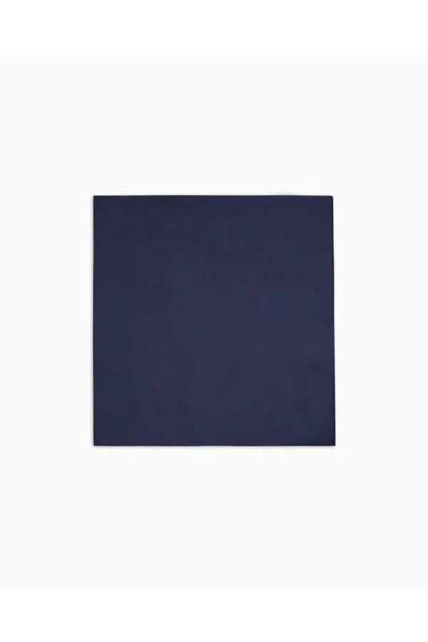 Giorgio Armani Silk Pocket Square - Blue