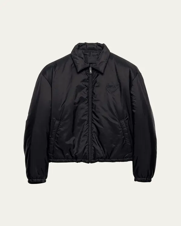Prada Re-nylon Cropped Jacket - Black