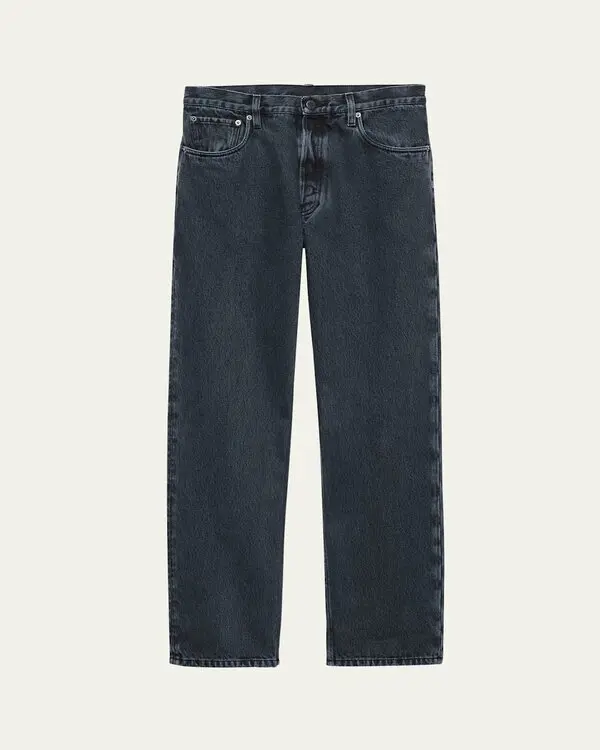 Prada Overdyed Denim Straight-fit Jeans - Black