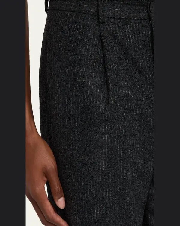 FRAME Pinstripe Wide-leg Trousers