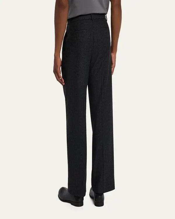 FRAME Pinstripe Wide-leg Trousers