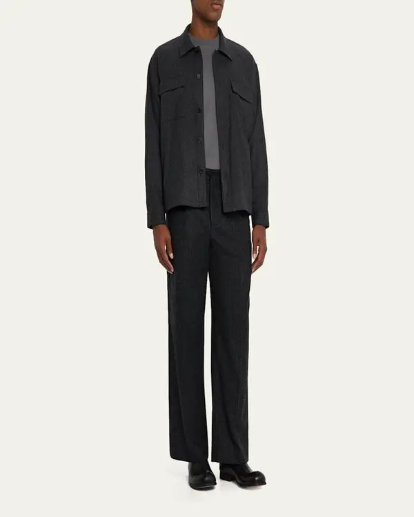 FRAME Pinstripe Wide-leg Trousers