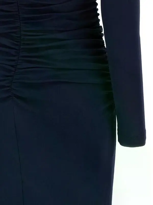 Carolina Herrera Off-shoulder Midi Dress - Blue