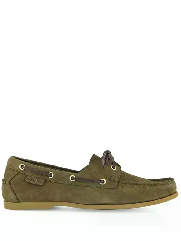 TOM FORD Robin Boat Shoes - Green