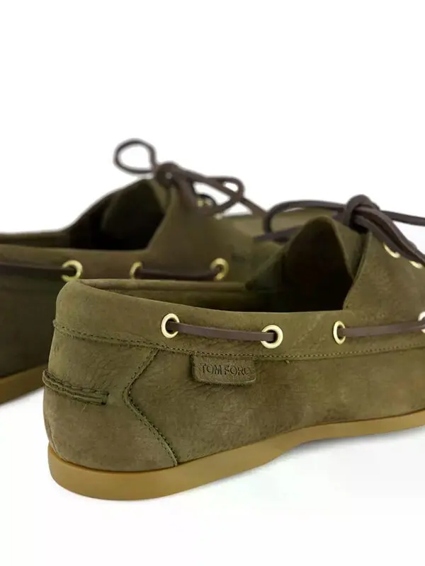 TOM FORD Robin Boat Shoes - Green