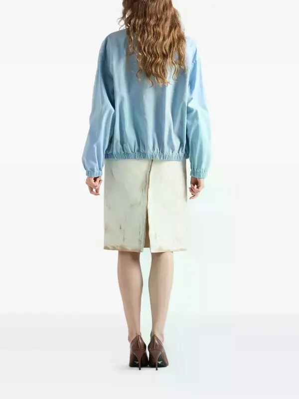 Prada Embroidered Logo Jacket - Blue