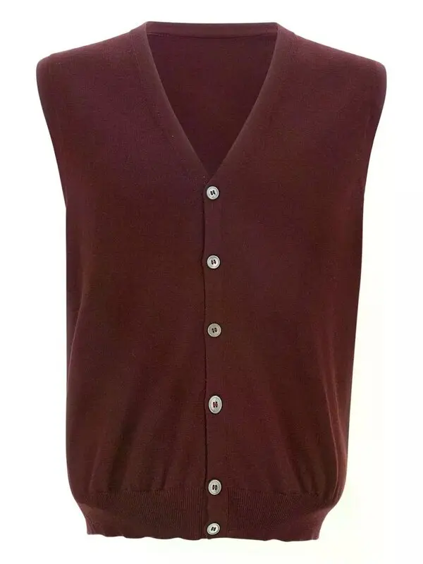 GRAN SASSO Wool Buttoned Cardigan - Red