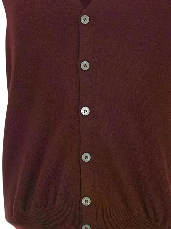 GRAN SASSO Wool Buttoned Cardigan - Red