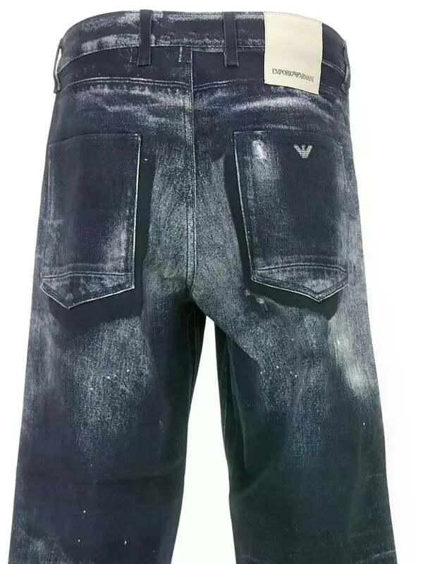 Emporio Armani Distressed Print Jeans