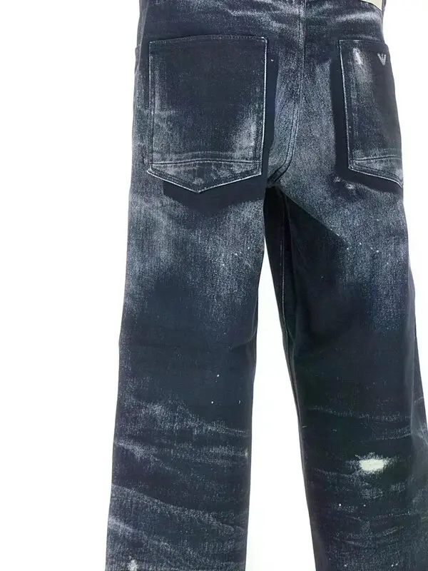 Emporio Armani Distressed Print Jeans