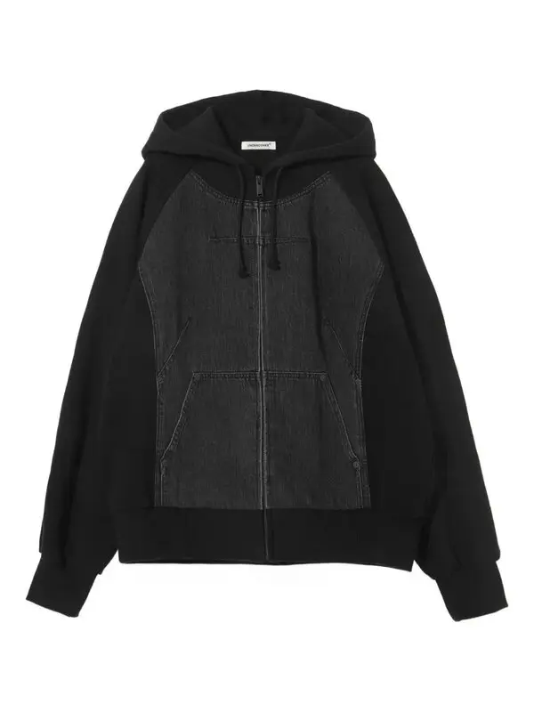 UNDERCOVERISM Denim-panel Zip-up Hoodie