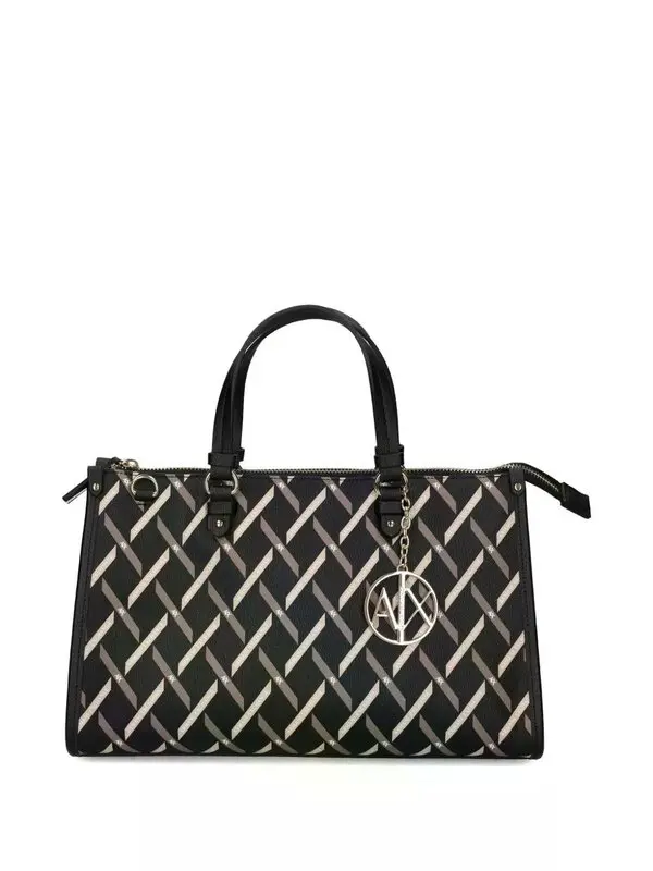 Armani Exchange Monogram Top-handle Tote Bag