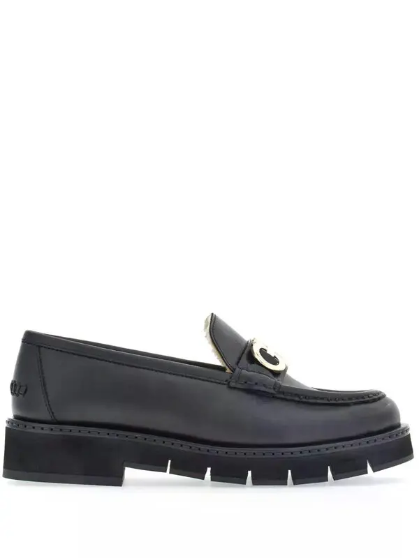 FERRAGAMO Gancini-buckle Leather Loafers