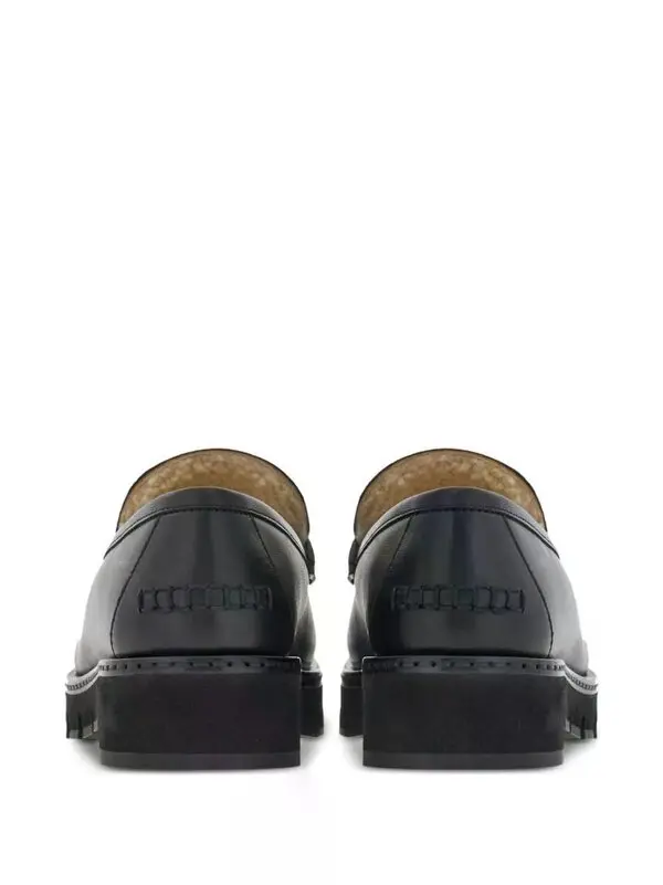 FERRAGAMO Gancini-buckle Leather Loafers