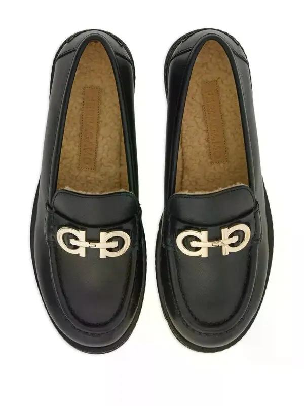 FERRAGAMO Gancini-buckle Leather Loafers