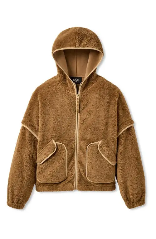 UGG Mariella Uggfluff Zip Hoodie - Chestnut