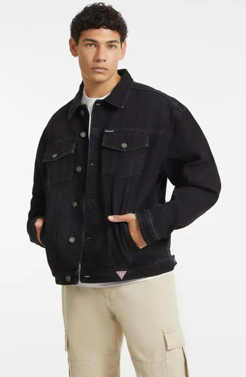 Guess Oversize Denim Trucker Jacket - Gjbb