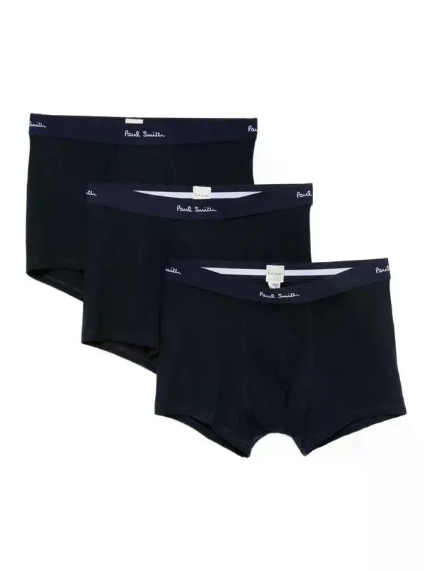 Paul Smith Logo Cotton Boxers - Blue