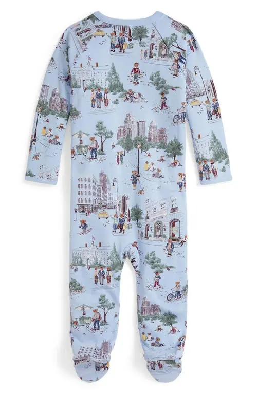 Ralph Lauren Bear Print Cotton Footie
