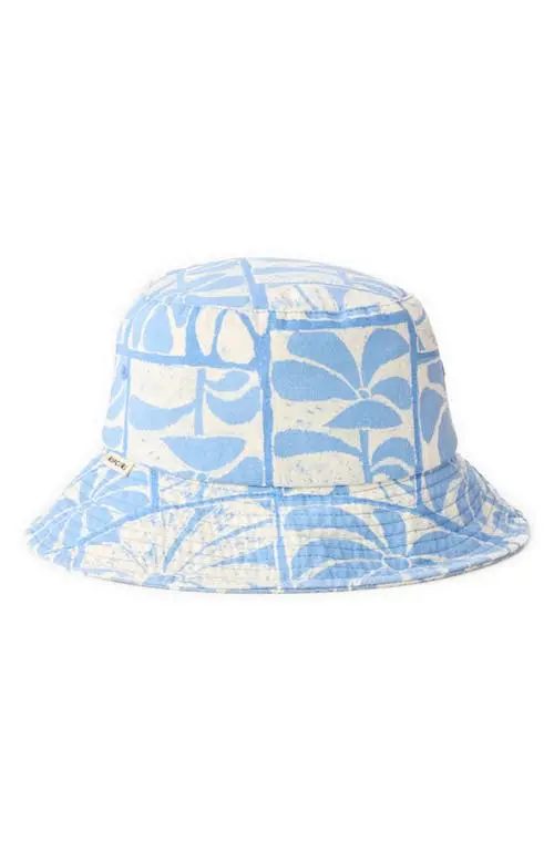 Rip Curl Floral Print Bucket Hat - Blue/natural