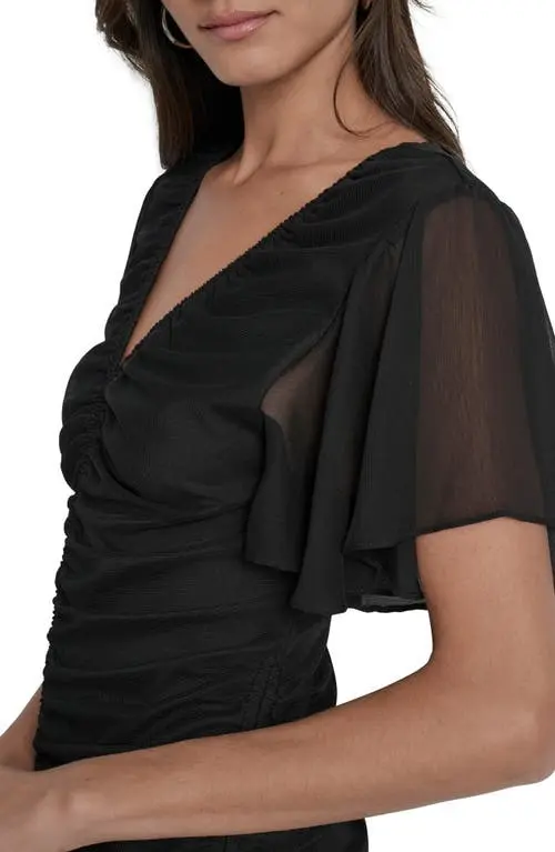 Dkny Ruched V-neck Shirt