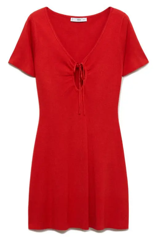 Mango Knit Minidress - Red