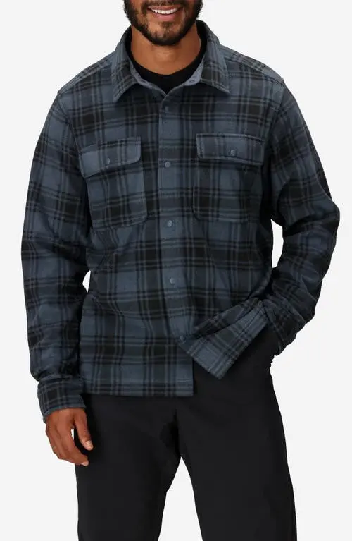 MARMOT Felton Long Sleeve Fleece Snap-up Shirt - Thunderhead Plaid
