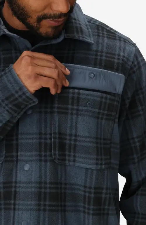 MARMOT Felton Long Sleeve Fleece Snap-up Shirt - Thunderhead Plaid