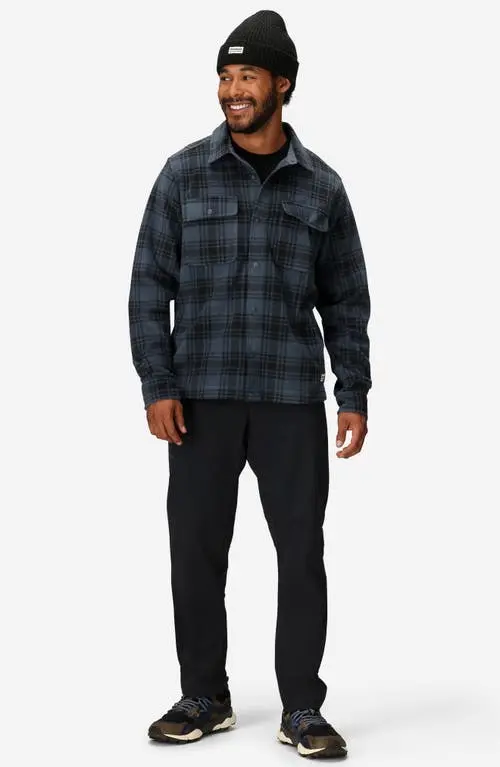 MARMOT Felton Long Sleeve Fleece Snap-up Shirt - Thunderhead Plaid