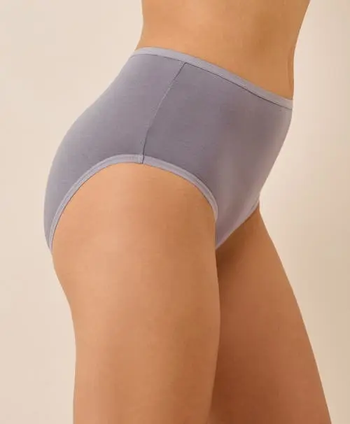 PACT Everyday High Rise Brief 5-pack - Lavender Petals