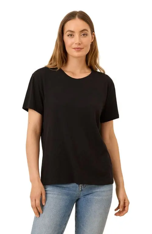 PACT Organic Cotton Featherweight Slub Relaxed Tee - Black