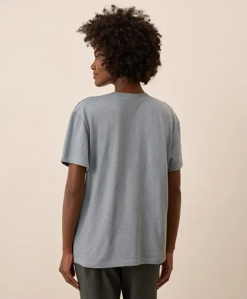 PACT Organic Cotton Featherweight Slub Relaxed Tee - Midnight Blue