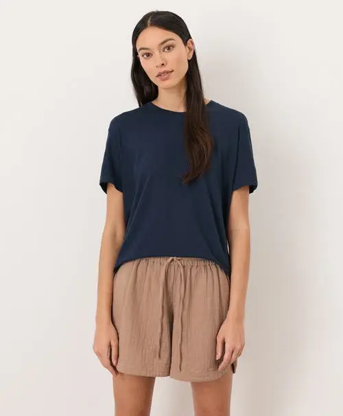 PACT Organic Cotton Featherweight Slub Relaxed Tee - Navy