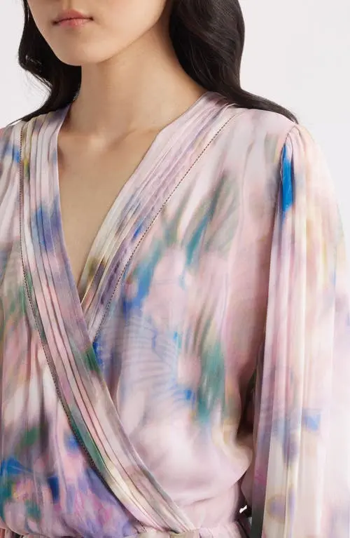 BOSS Printed Faux-wrap Dress - Open Misc