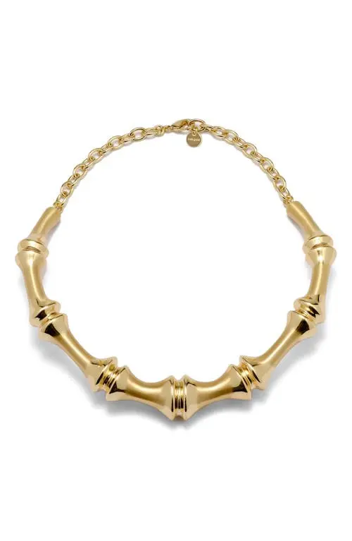 Cult Gaia Bambu Choker Necklace - Brushed Brass