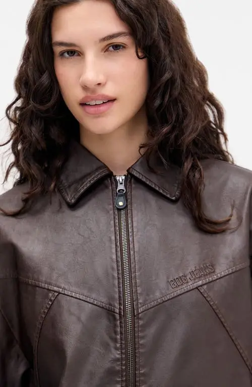 BDG URBAN OUTFITTERS Faux Leather Bomber Jacket