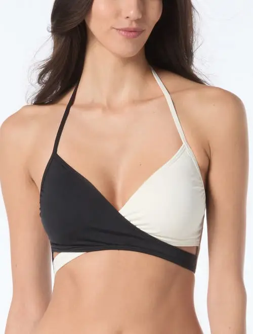 Vince Camuto Color Block High Cut Bikini Bottom