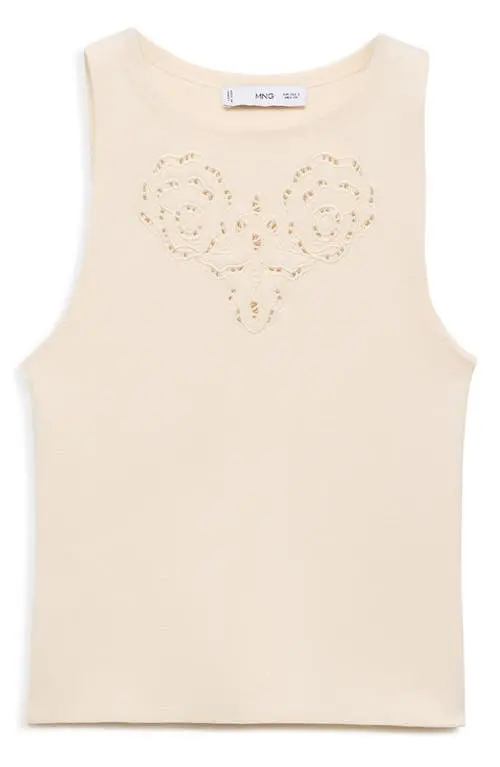 Mango Floral Embroidered Tank Top