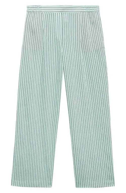Mango Stripe Low Rise Straight Leg Jeans