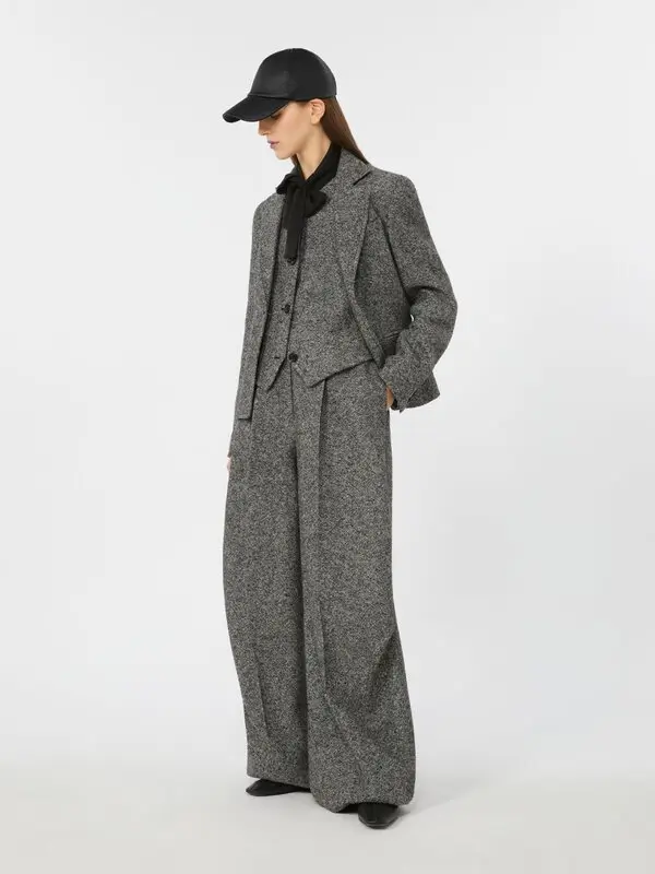 Max Mara Wool And Silk Tweed Trousers