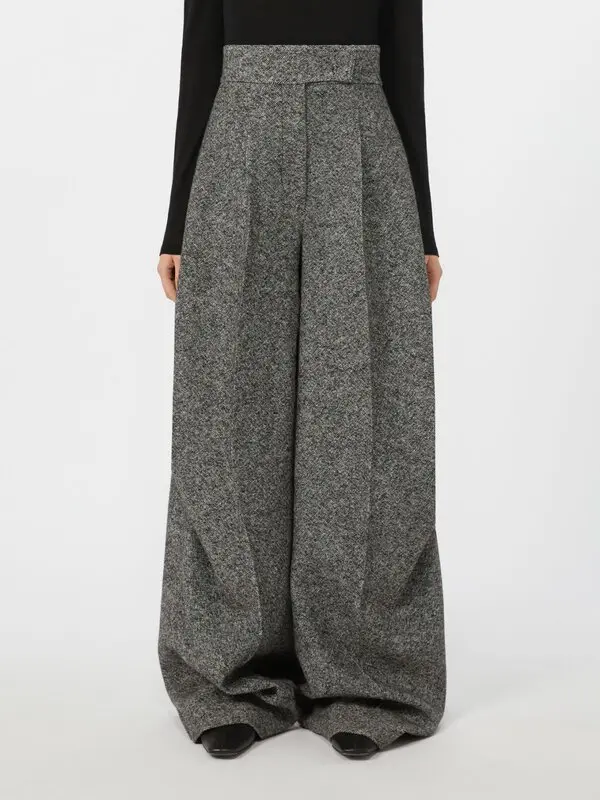 Max Mara Wool And Silk Tweed Trousers